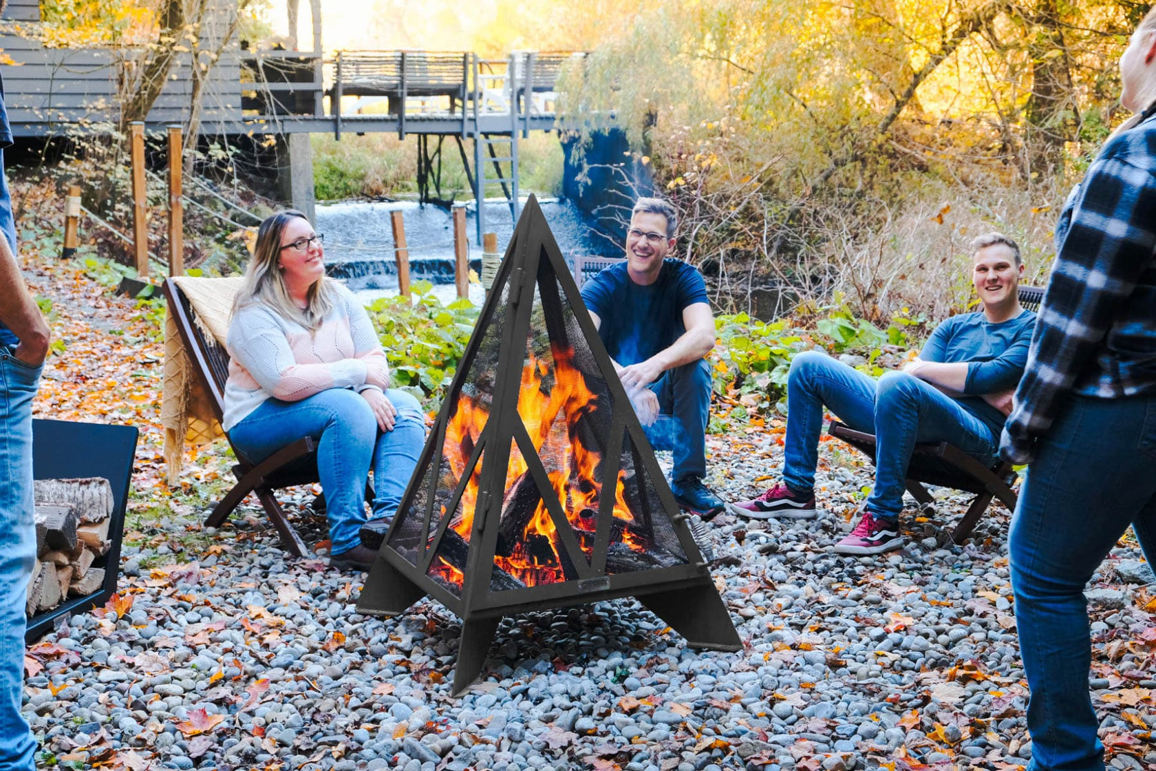 Iron Embers Pyramid Fire Pit – Fireplaces by Cameron